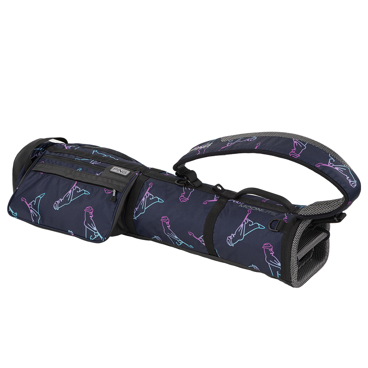 Ping Moonlite Bag - Navy/ Mr.Ping – The Golf Factory